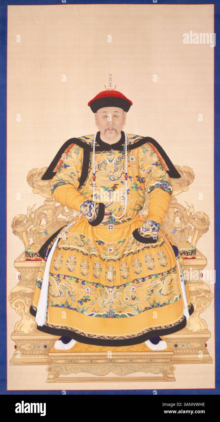 This 18th-century portrait of the Yongzheng Emperor, one of the Qing ...