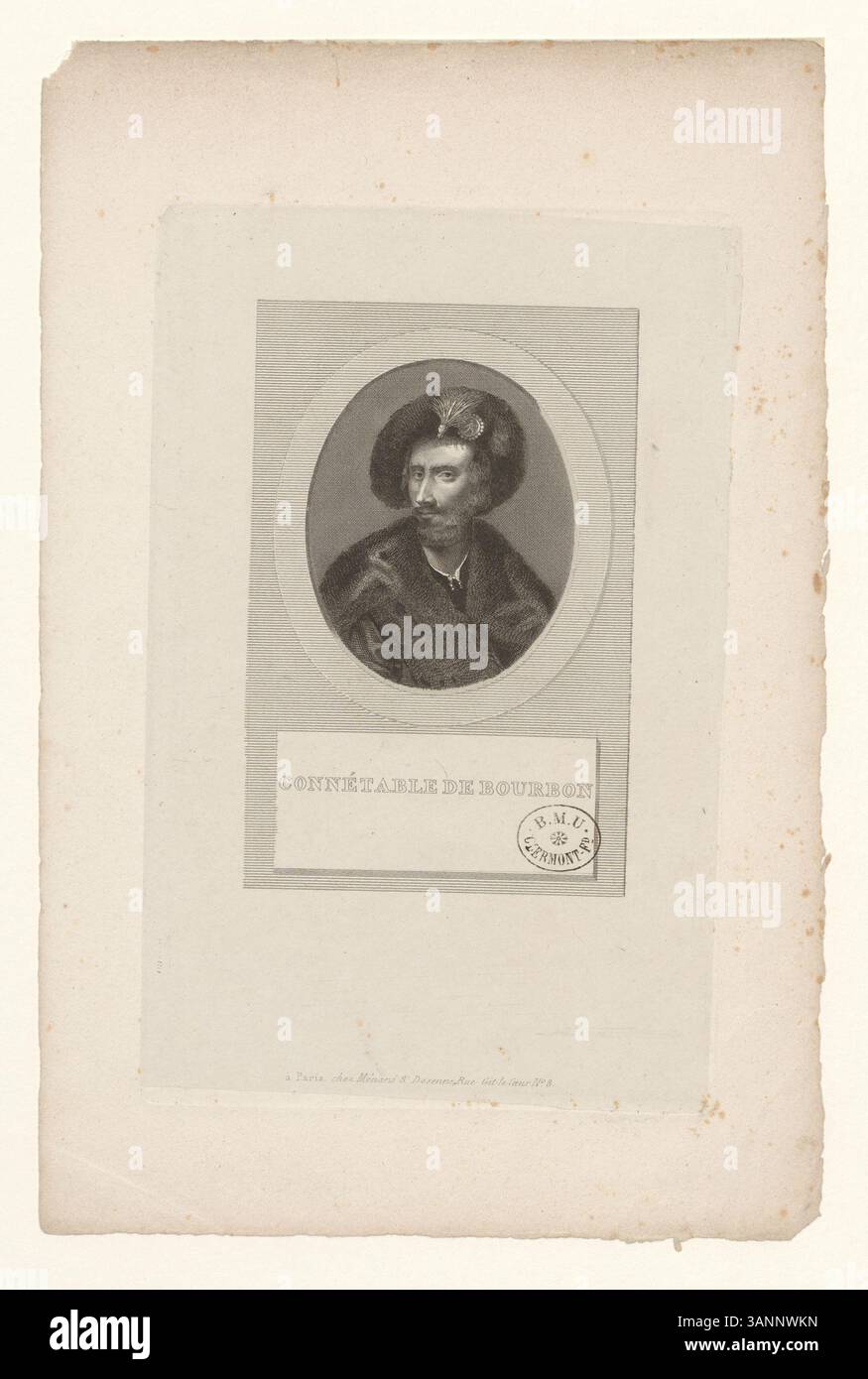 This print features Charles III, Duke of Bourbon, portraying him as ...