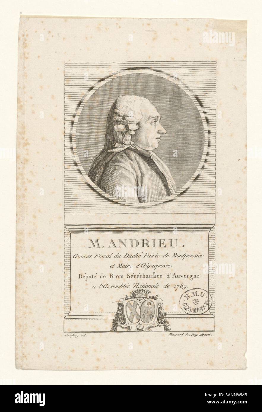 This lithograph by César Pierre Andrieu shows M. Andrieu, a lawyer and ...