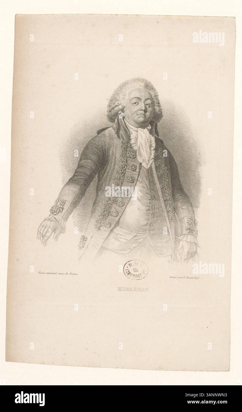 This lithograph from the Boyer collection from 1821 depicts Honoré ...