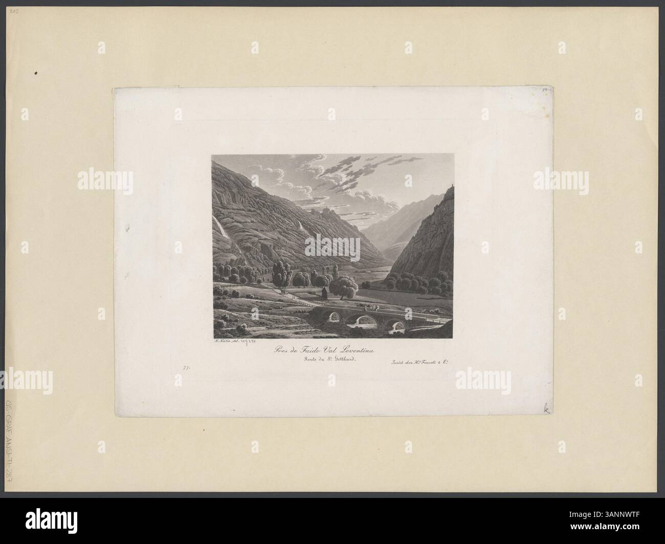 Joseph Meinrad Kälin’s 1833 aquatint print shows the route of St ...