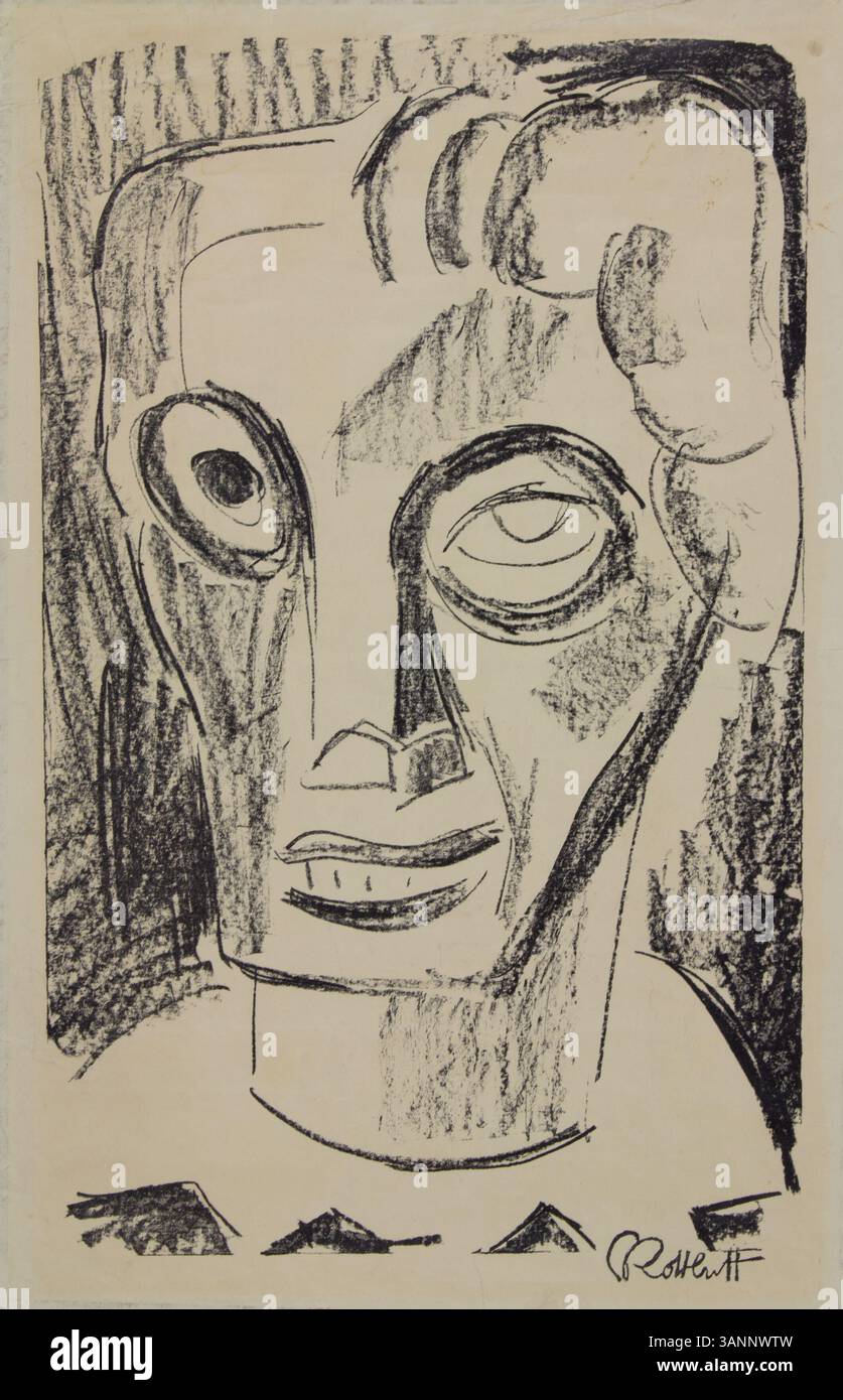 Karl Schmidt-Rottluff’s untitled portrait from the early 20th century ...