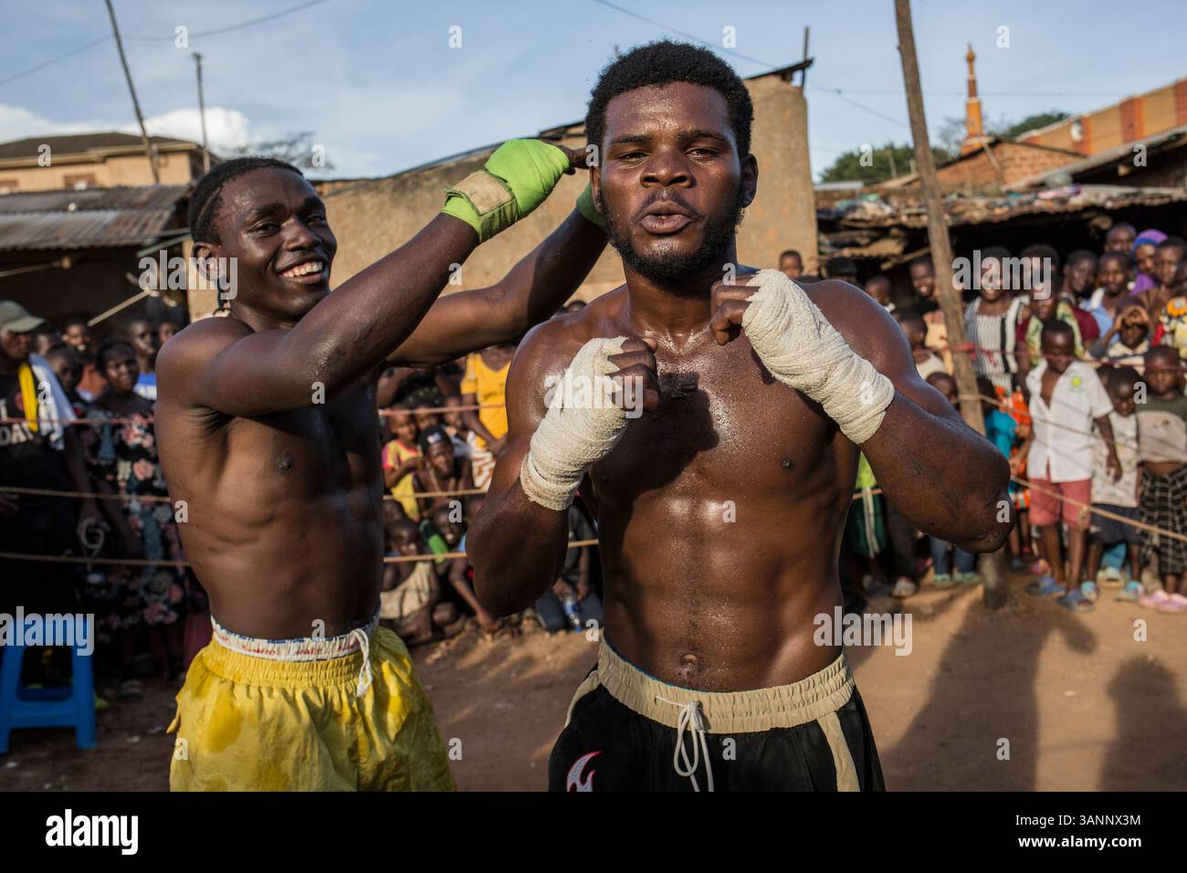 Rhino boxing club, Katanga slum, Kampala, Uganda, Africa Stock Photo ...