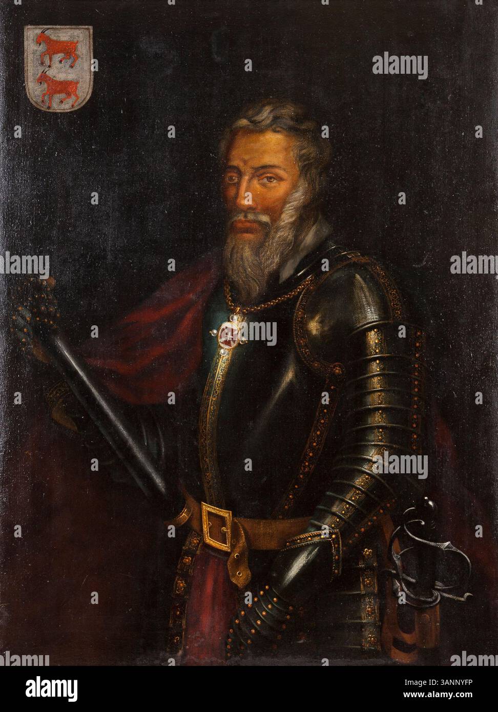 Retrospective 19th-century portrait of Pedro Álvares Cabral, the ...