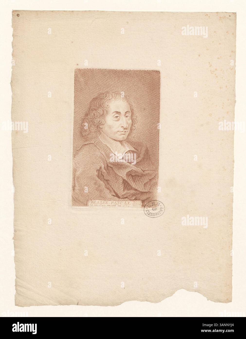 This intaglio print from the Boyer collection commemorates Blaise ...