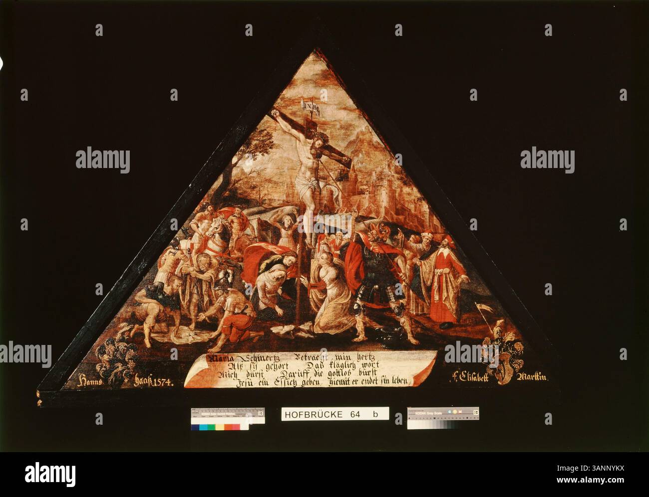 This painting depicts the moment when Jesus, hanging on the cross ...