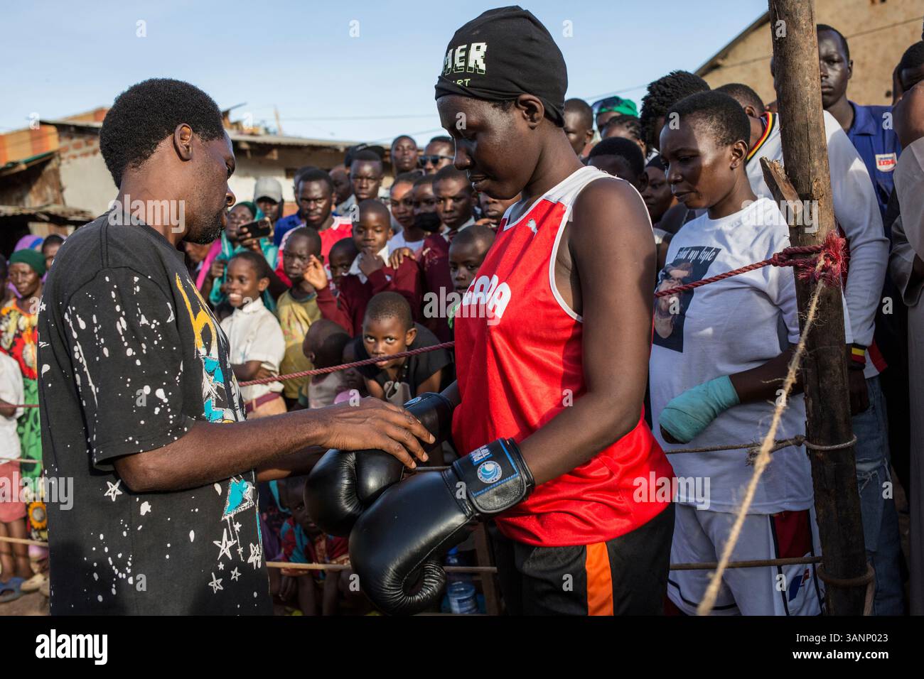 Rhino boxing club, Katanga slum, Kampala, Uganda, Africa Stock Photo ...