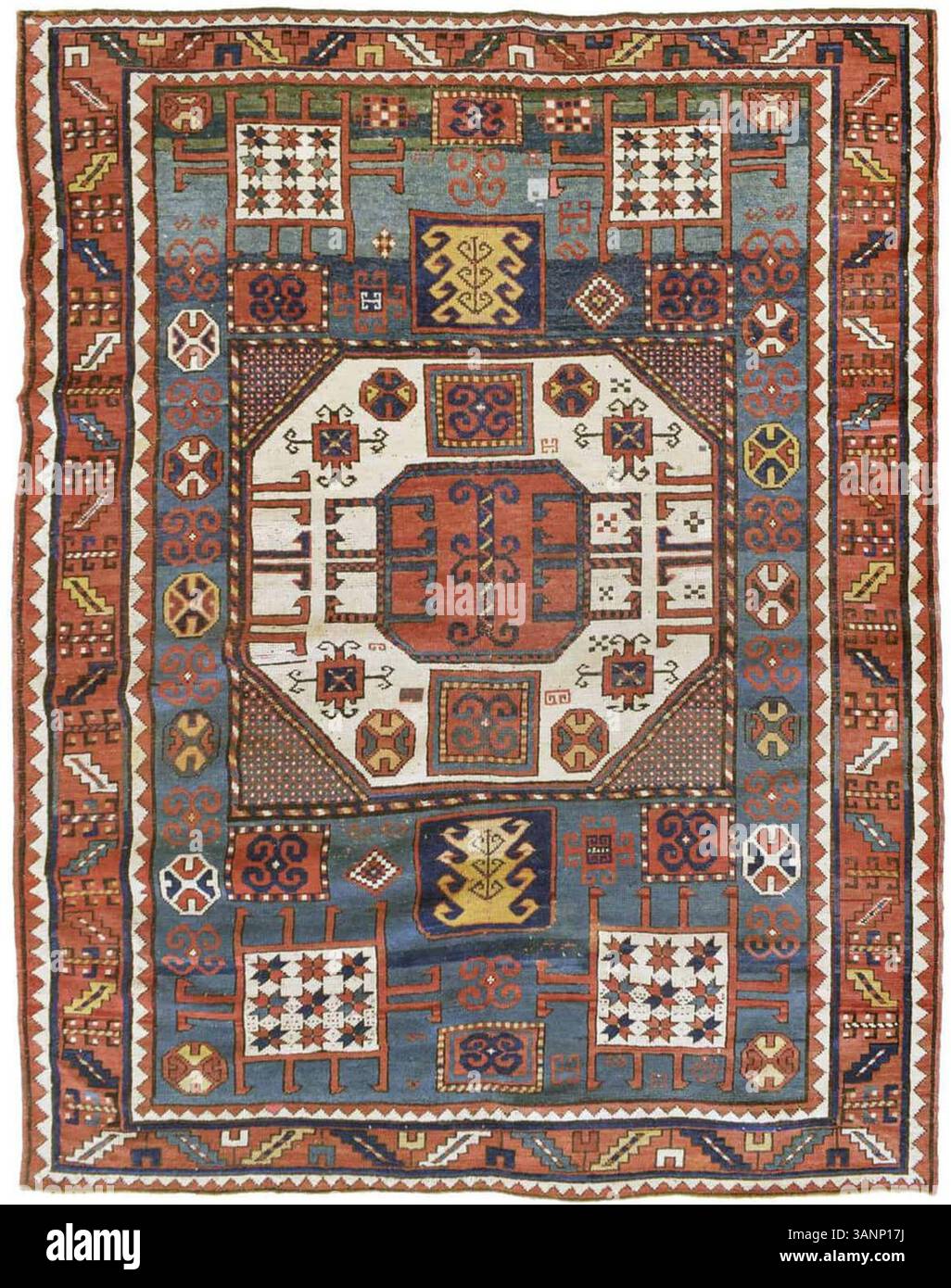 This 2nd half 19th-century Karachoph Kazak rug from the Caucasus region ...