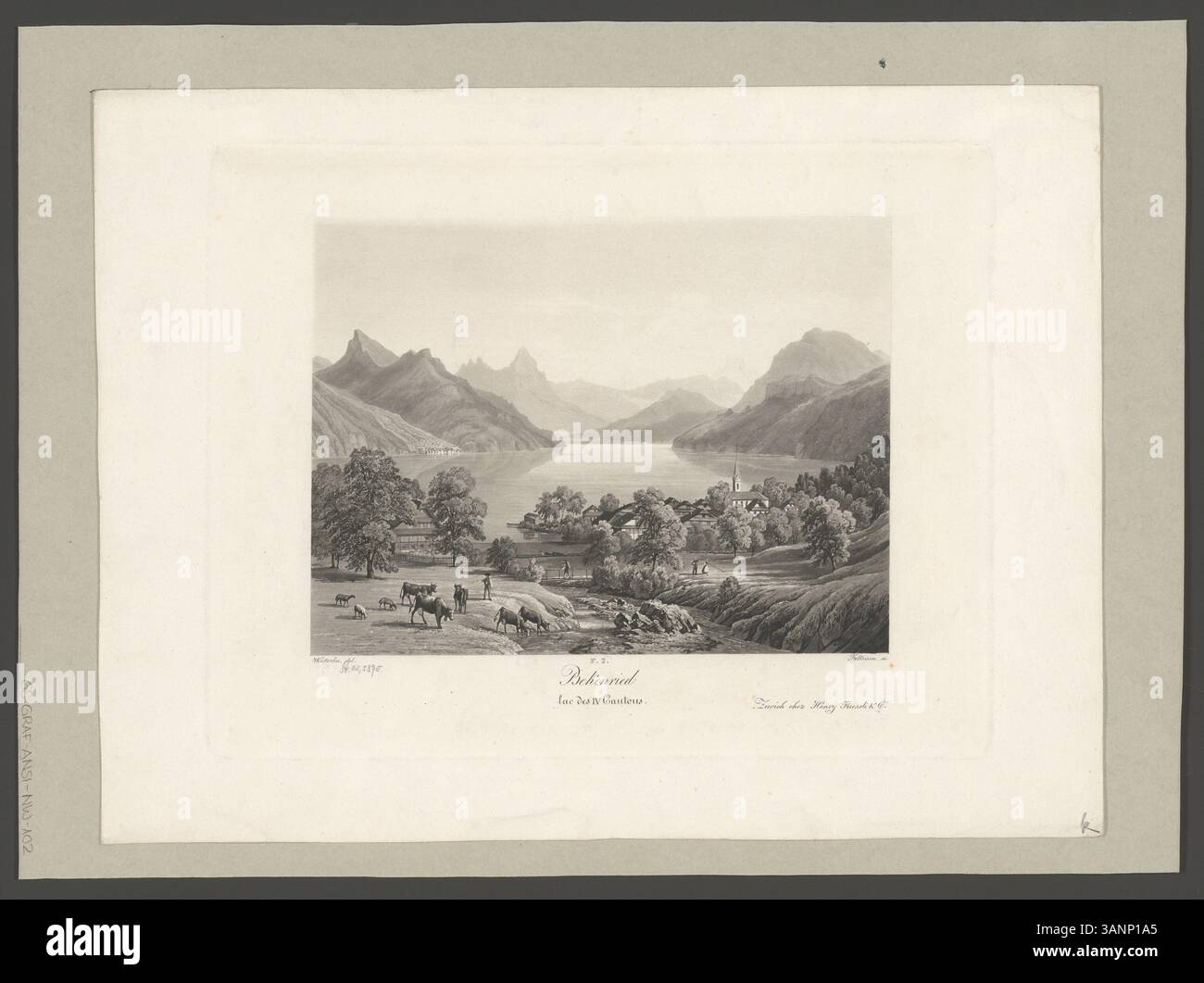 This 19th-century aquatint print by Anton Winterlin and Johann Jakob Falkeisen portrays ...
