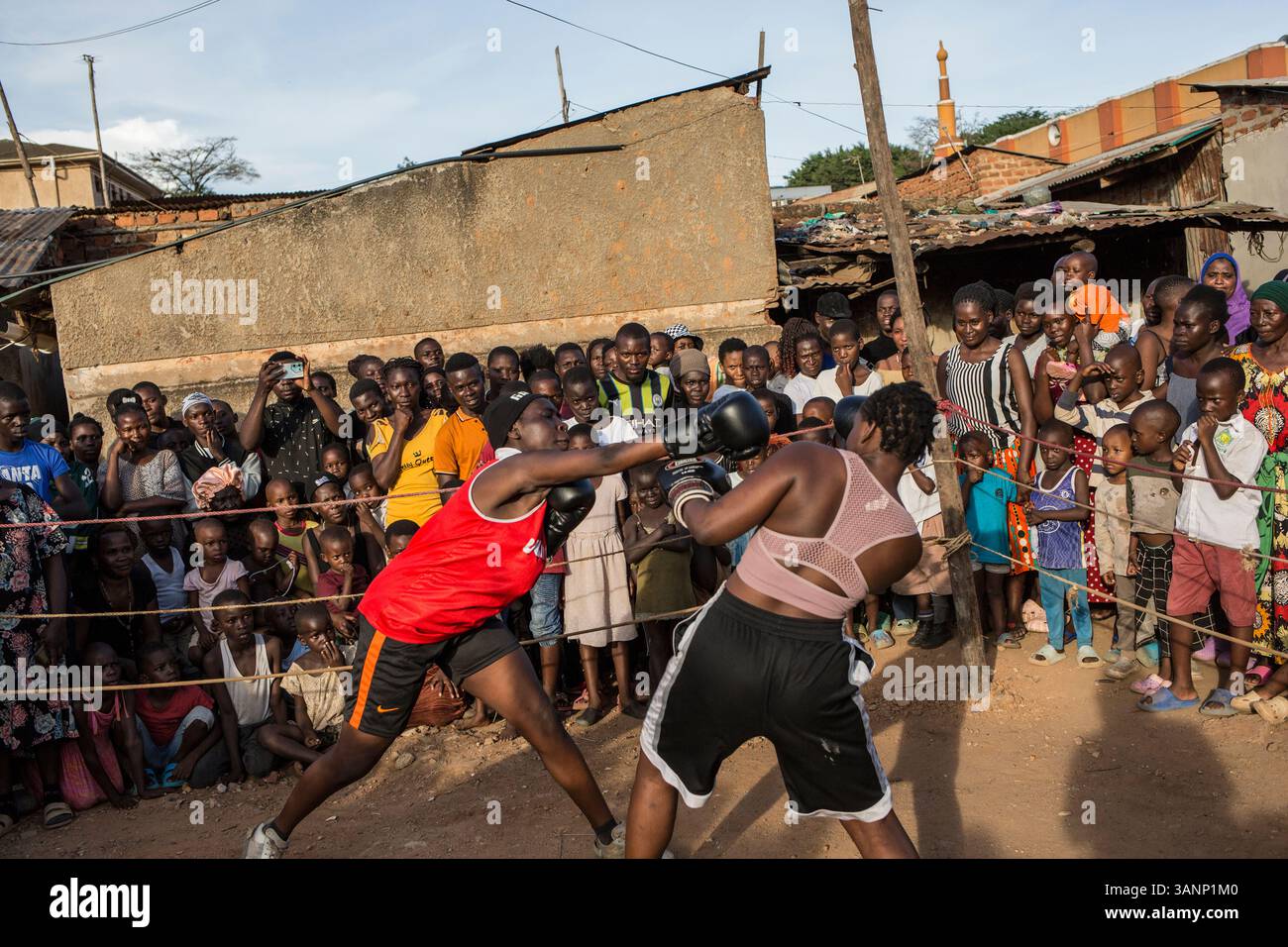 Rhino boxing club, Katanga slum, Kampala, Uganda, Africa Stock Photo ...
