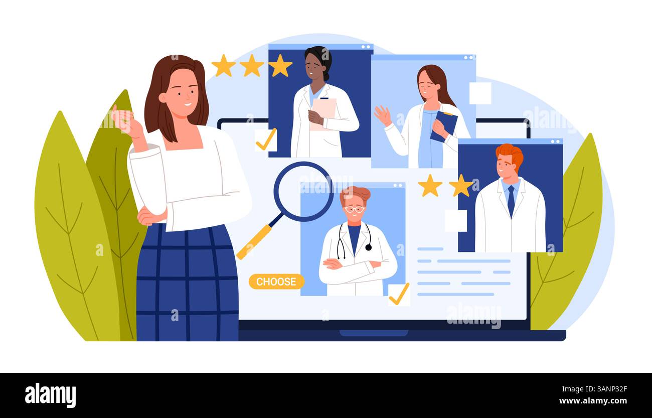 Choose doctor online, mobile app for patient to search healthcare ...