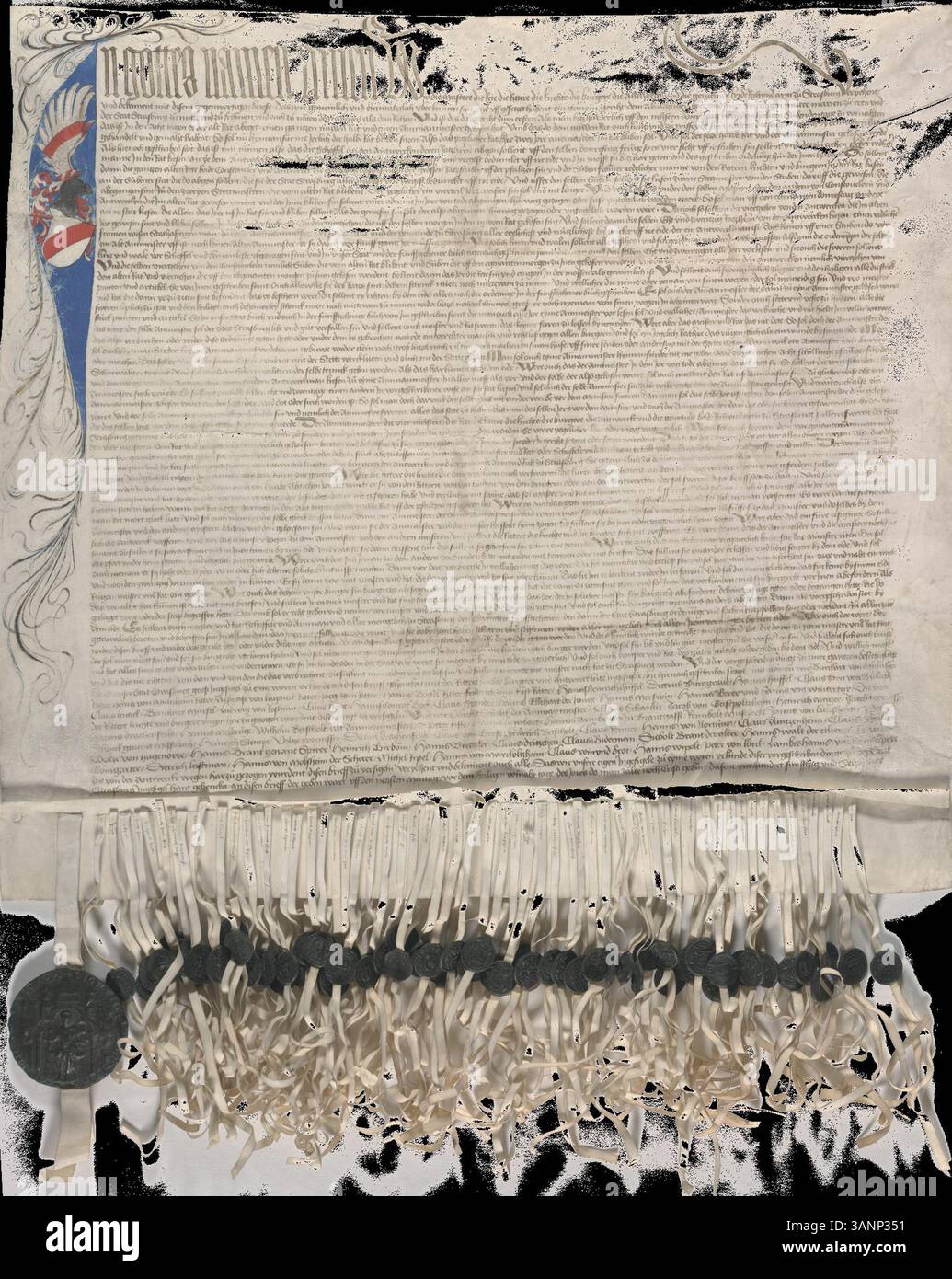 This Schwörbrief (oath document) from 1456 represents the free imperial ...