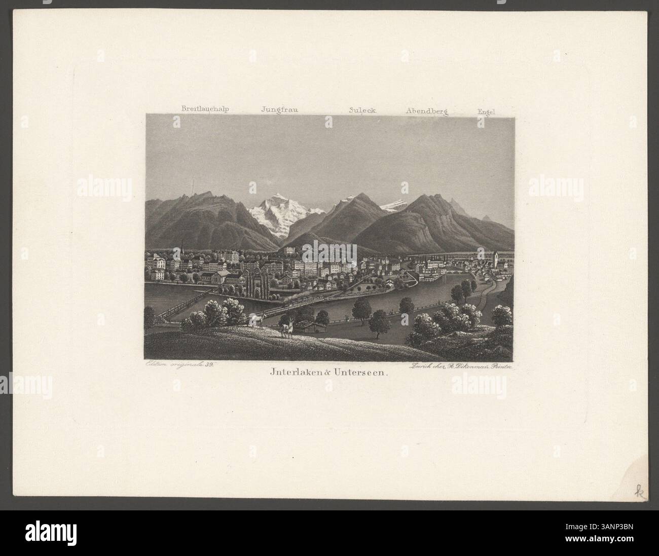 A 19th-century etching and aquatint print created by Johann Rudolf Dikenmann. It depicts a ...