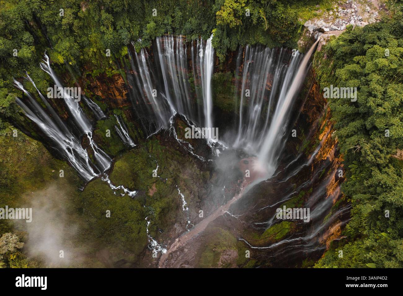 Aerial view of Tempak waterfall, Indonesia Stock Photo - Alamy