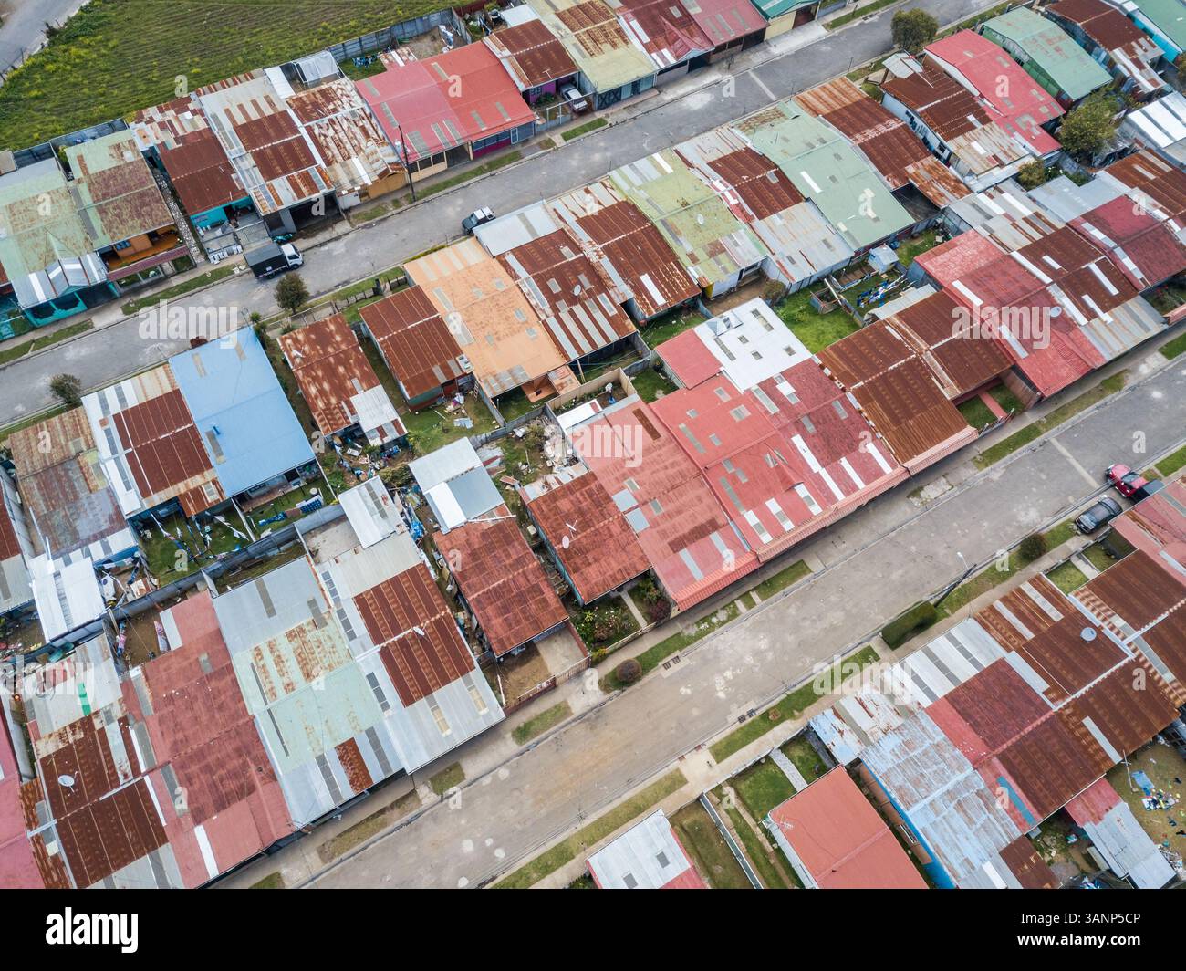 Aerial view of residential buildings and rooftops of Cot city in Costa ...