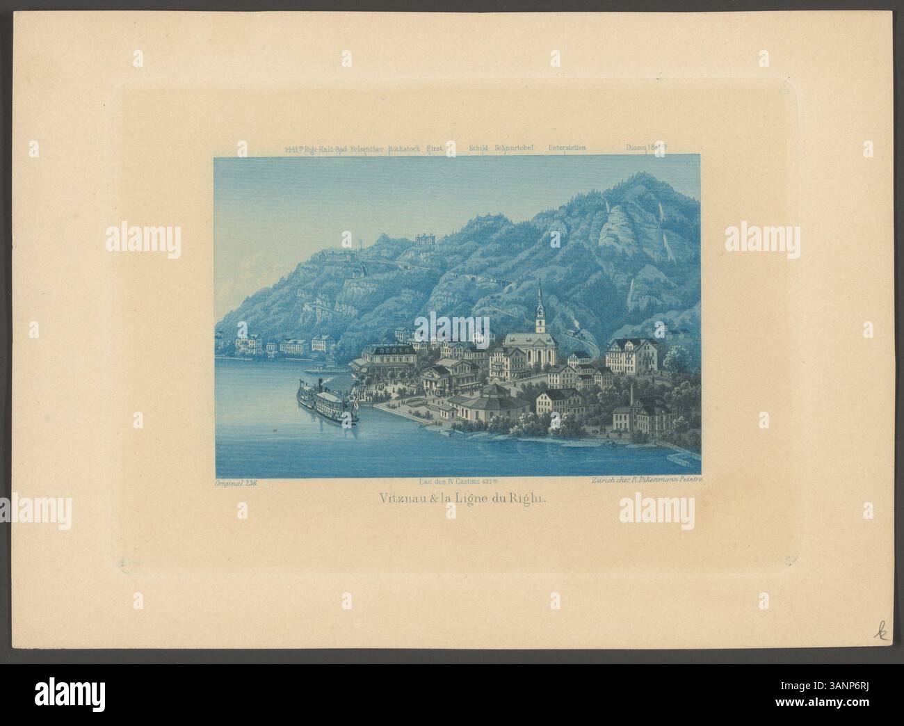 This steel engraving print by Johann Rudolf Dikenmann, dated circa 1875 ...