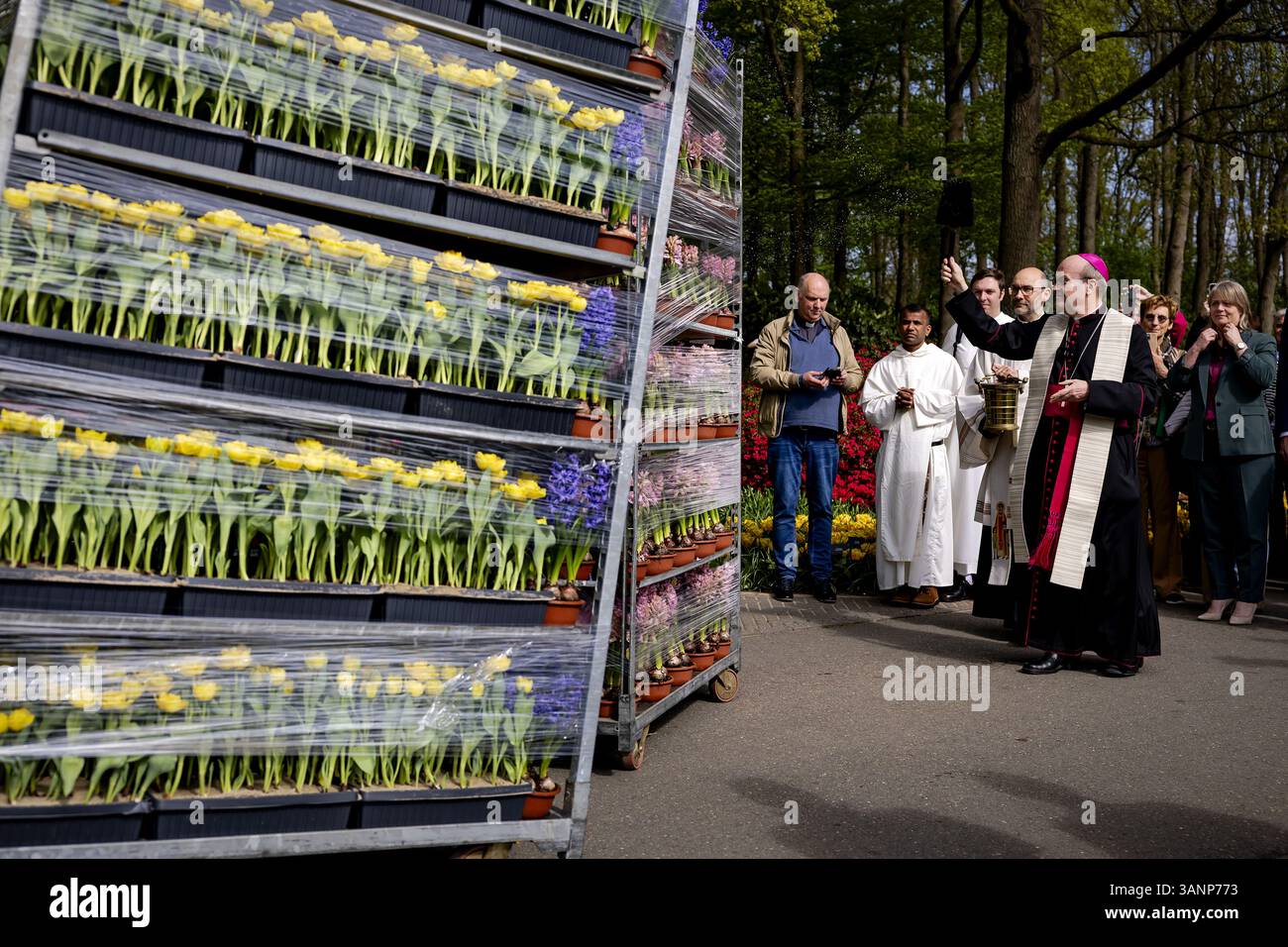 LISSE - Bishop of Rotterdam Hans van den Hende blesses flowers at ...