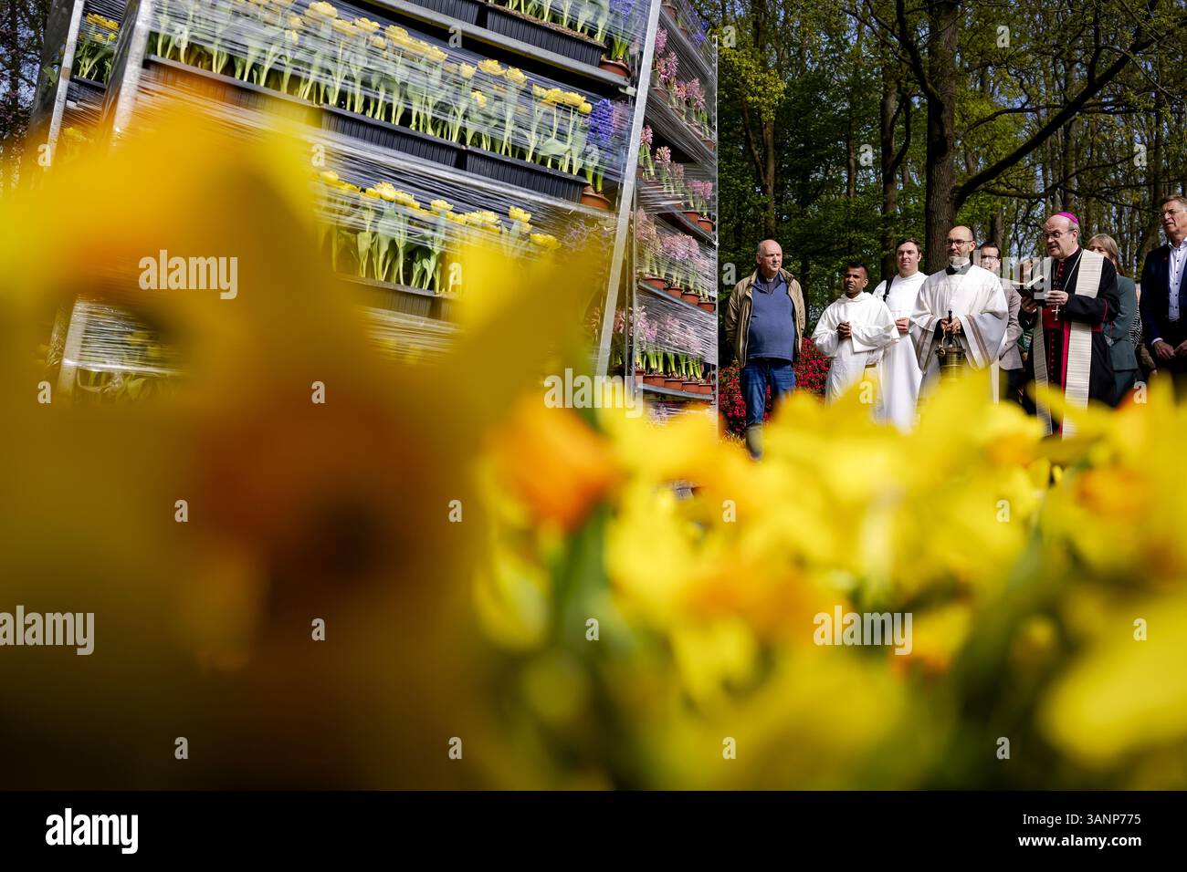 LISSE - Bishop of Rotterdam Hans van den Hende blesses flowers at ...