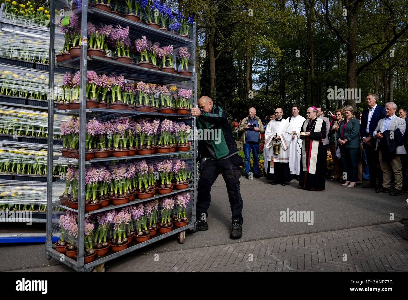 LISSE - Bishop of Rotterdam Hans van den Hende blesses flowers at ...