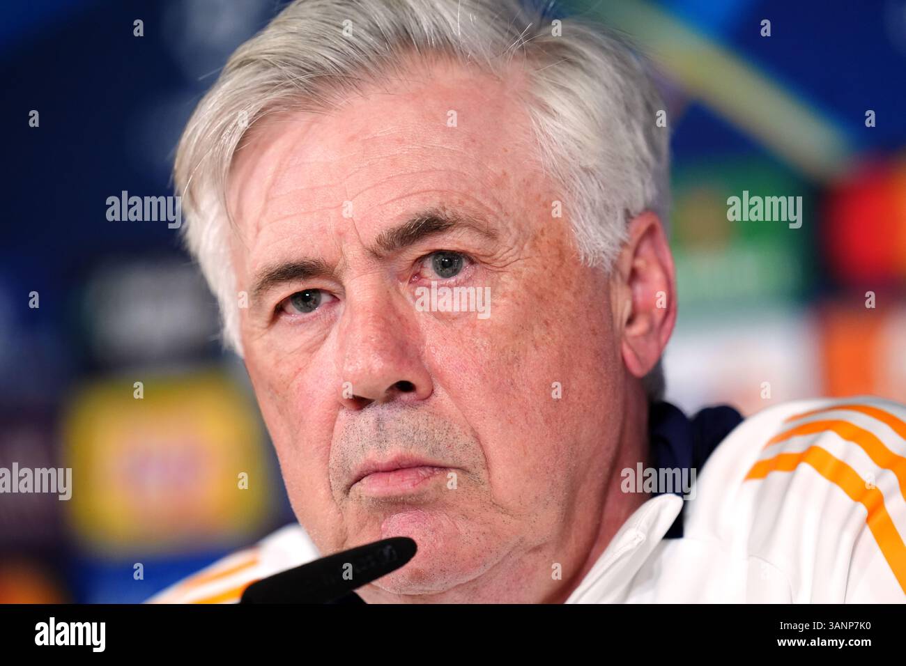 Real Madrid manager Carlo Ancelotti during a press conference at the ...