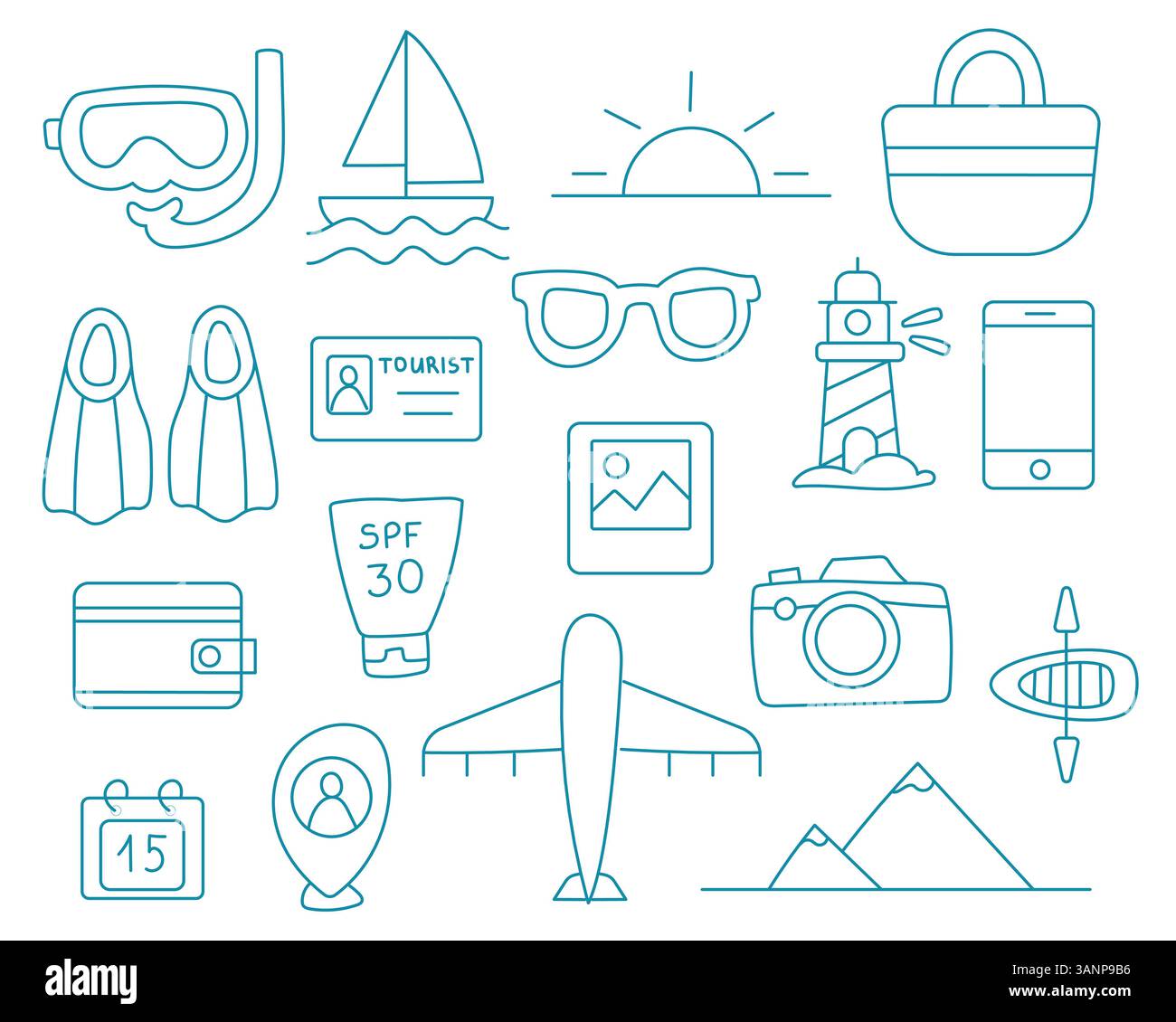 Blue travel sunset Cut Out Stock Images & Pictures - Alamy