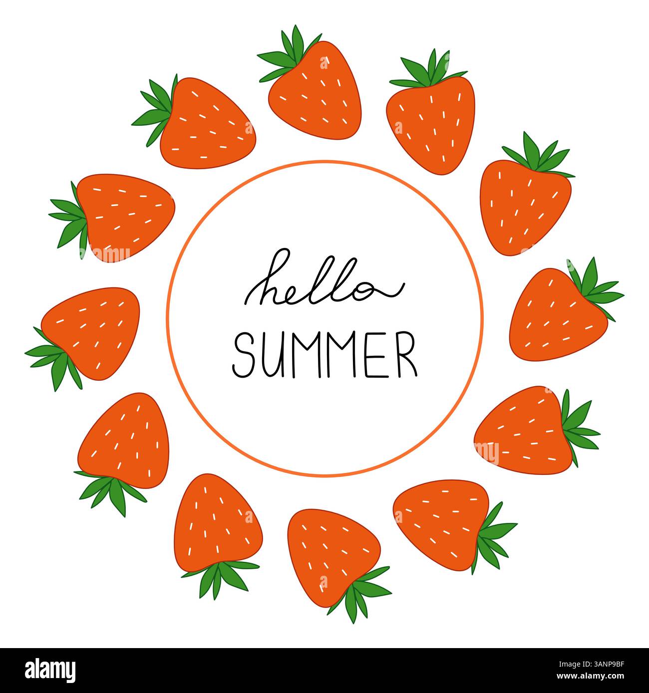 Summer card hello white Stock Vector Images - Alamy