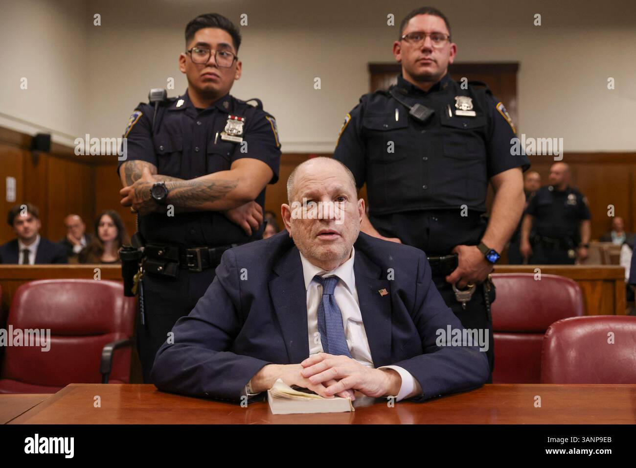 Former film producer Harvey Weinstein appears in court for his retrial ...