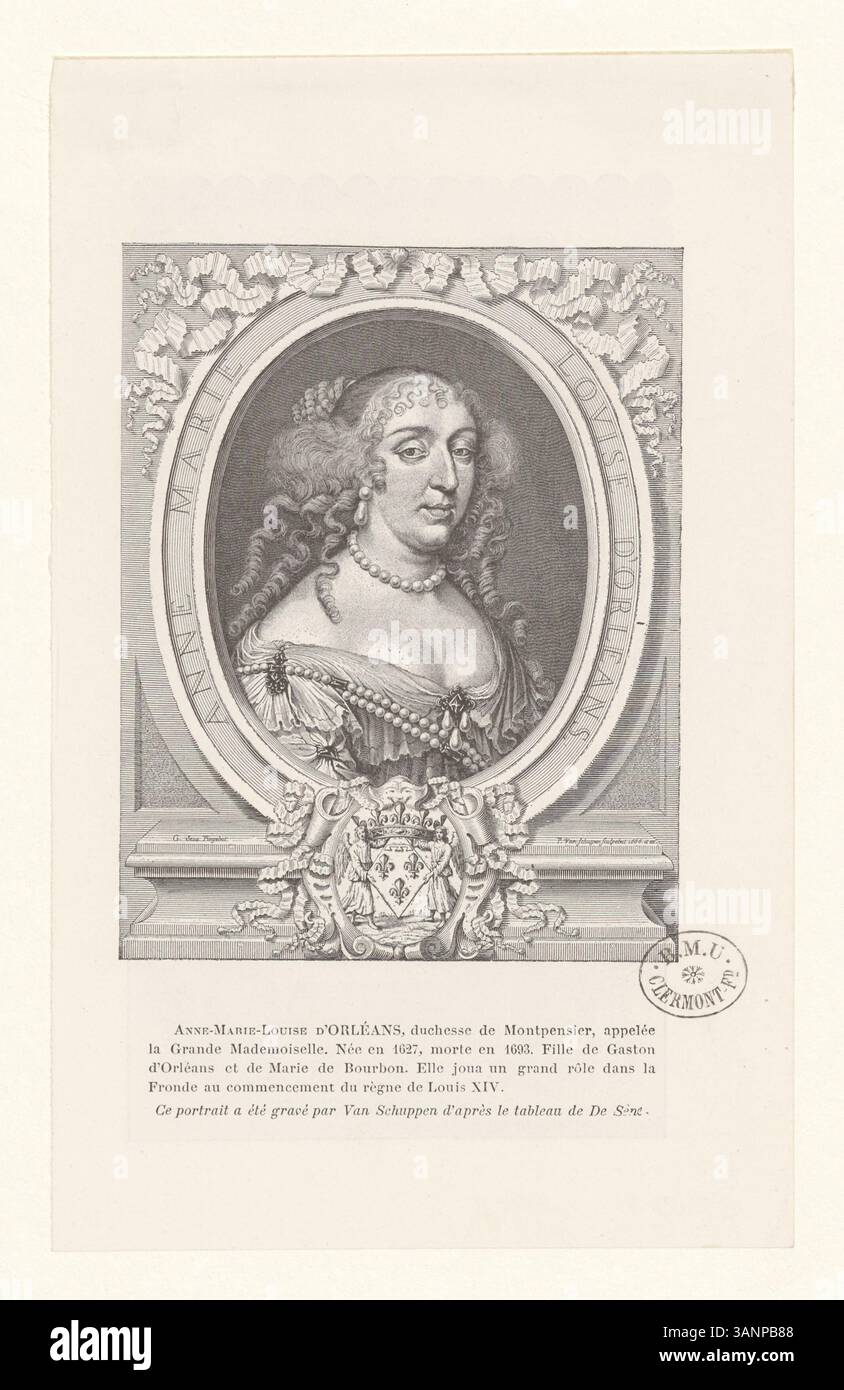 Portrait of Anne-Marie-Louise d'Orléans, Duchess of Montpensier, known ...