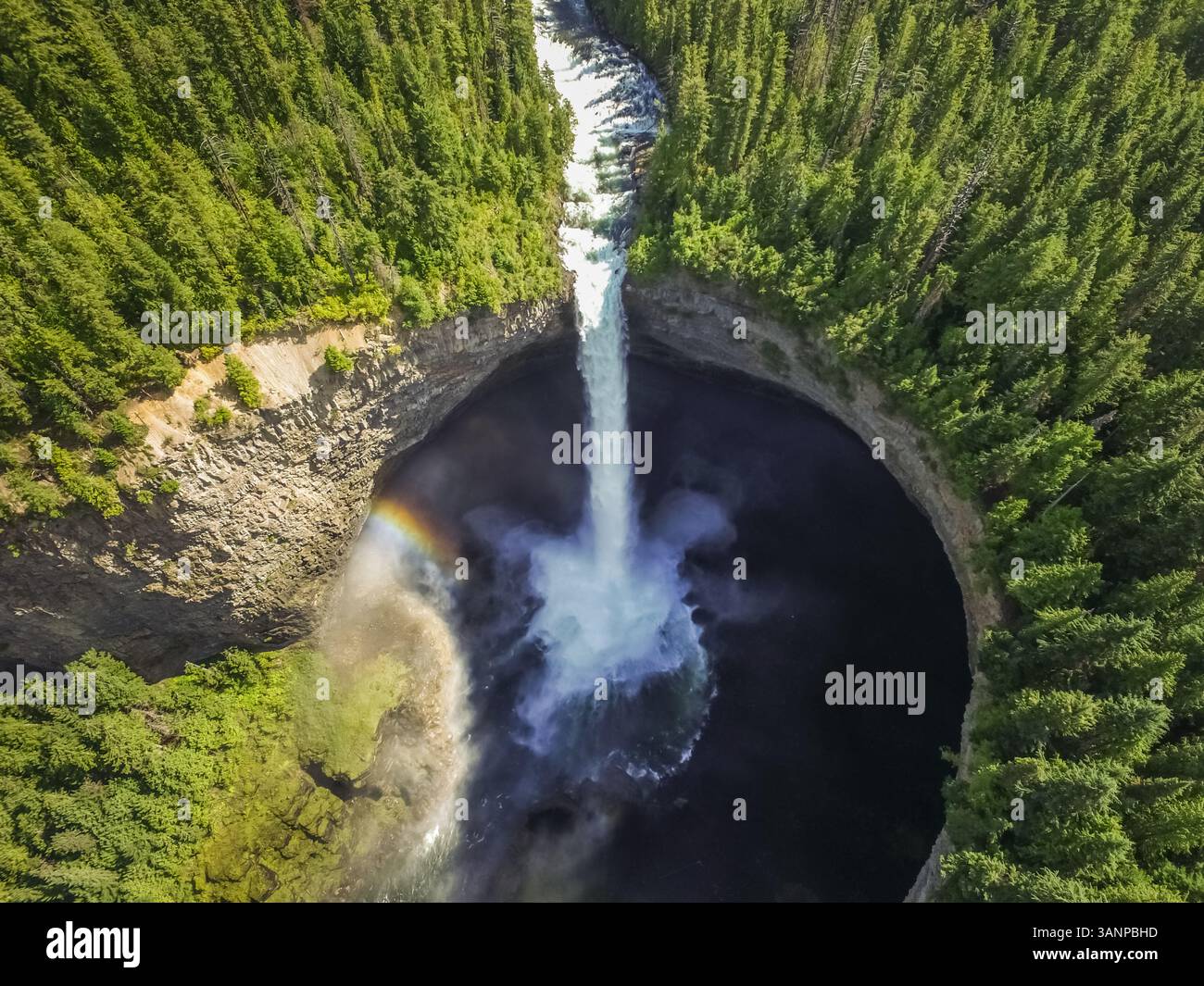 Aerial view of Helmcken Falls in Alberta, Canada Stock Photo - Alamy