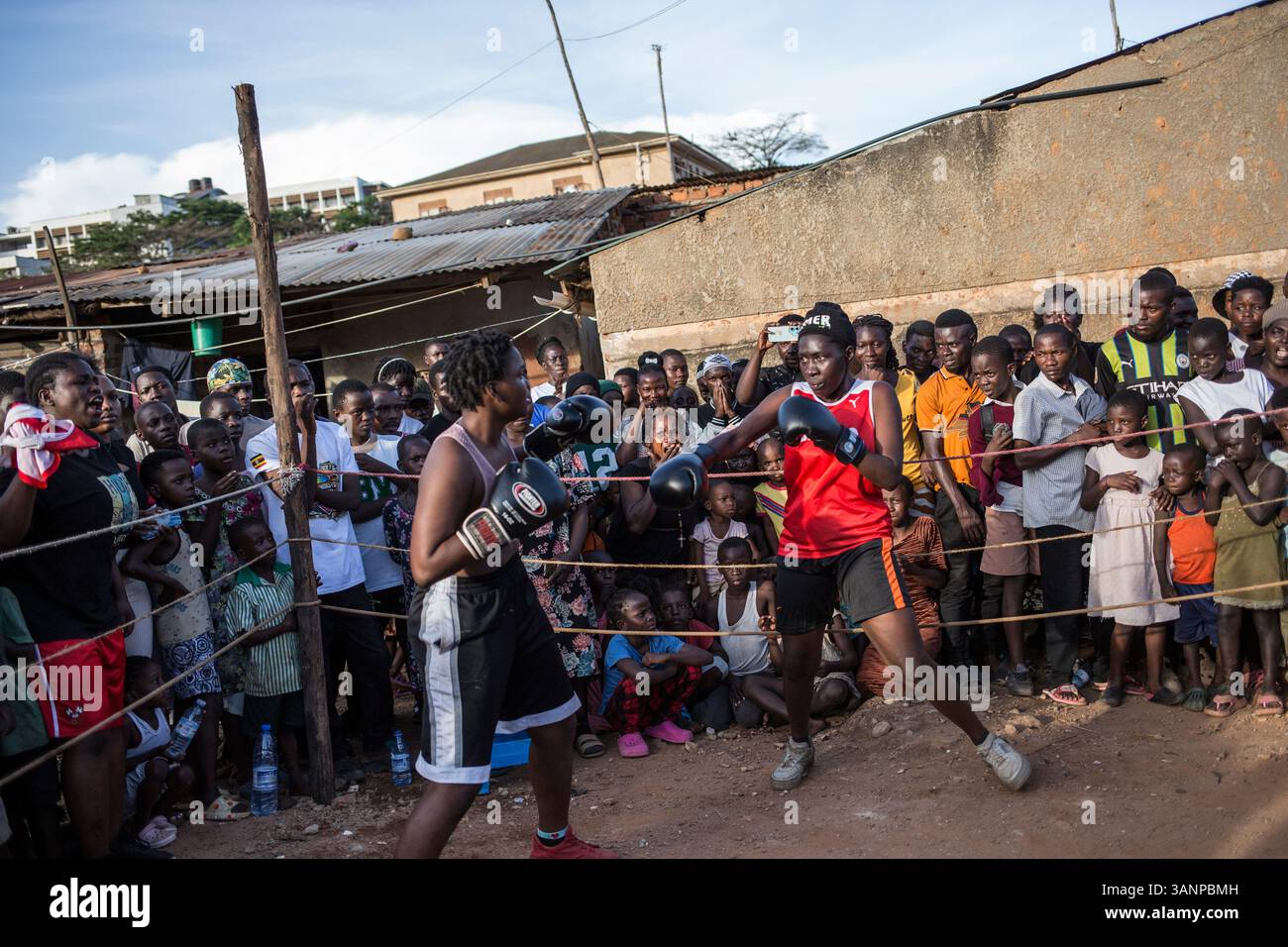 Rhino boxing club, Katanga slum, Kampala, Uganda, Africa Stock Photo ...