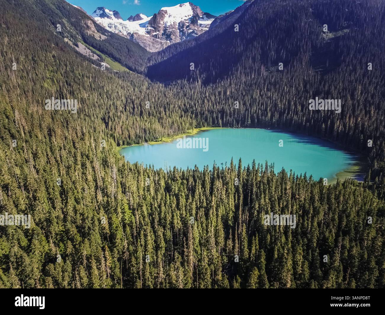 Aerial view of Lower Joffre Lake in British Colombia, Canada Stock ...