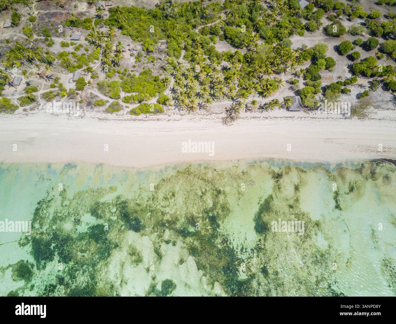 Aerial view of the paradisiac coast of Mafia Island, Tanzania Stock ...