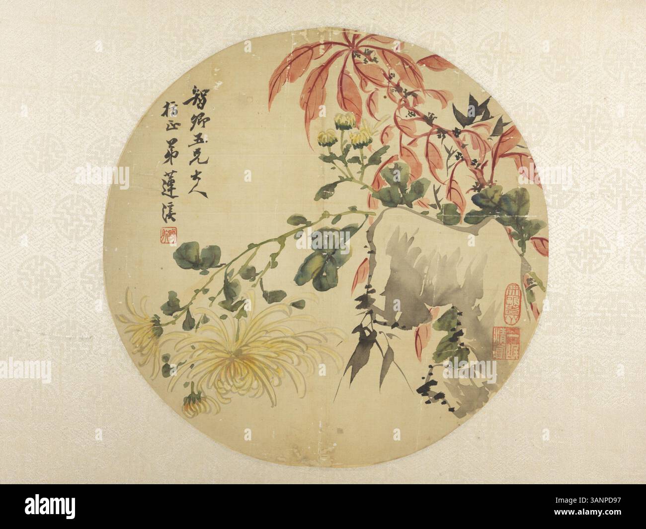This Chinese fan painting, housed in The Palace Museum, uses delicate ...