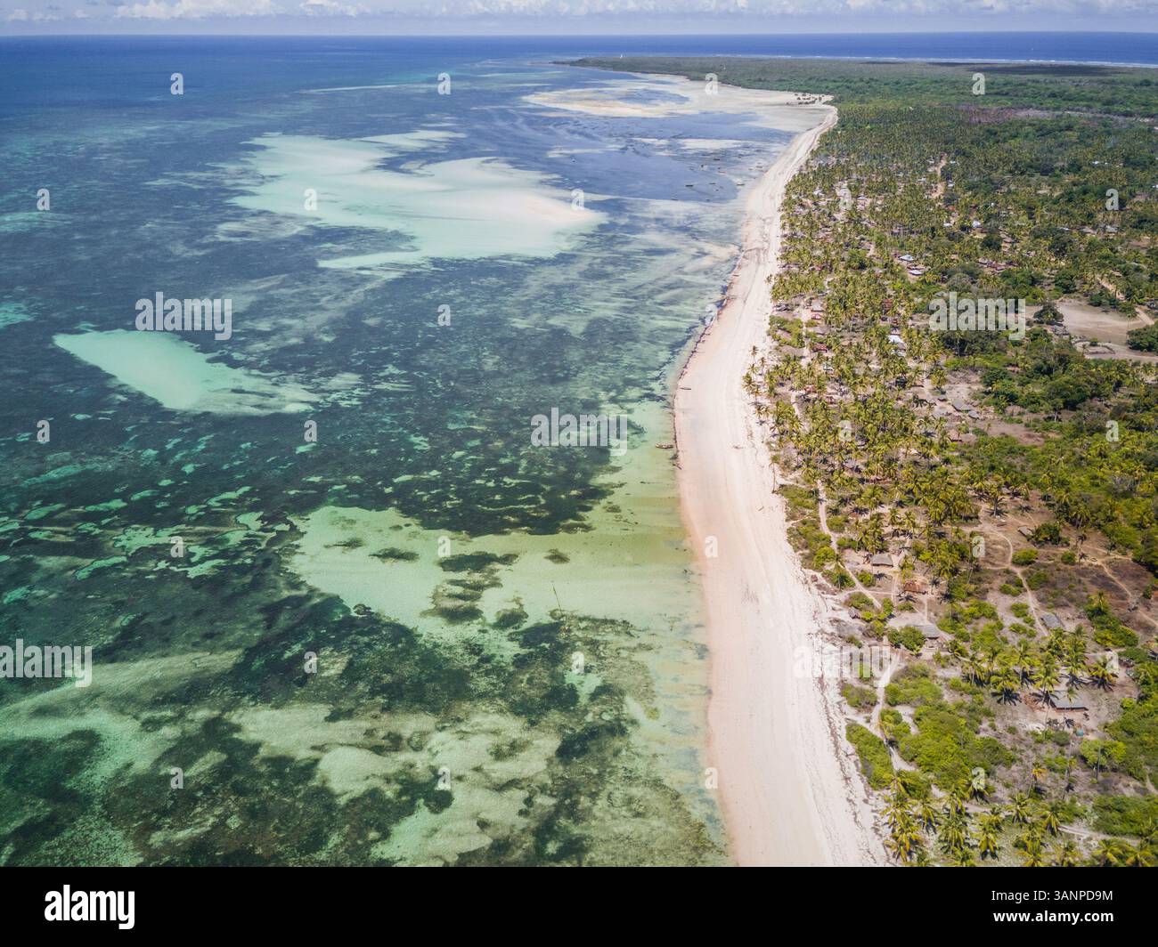Aerial view of the paradisiac coast of Mafia Island, Tanzania Stock ...