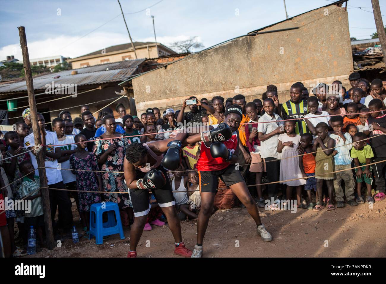 Rhino boxing club, Katanga slum, Kampala, Uganda, Africa Stock Photo ...