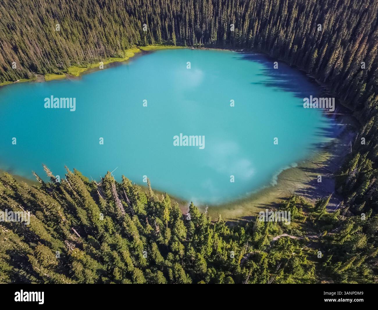 Aerial view of Lower Joffre Lake in British Colombia, Canada Stock ...