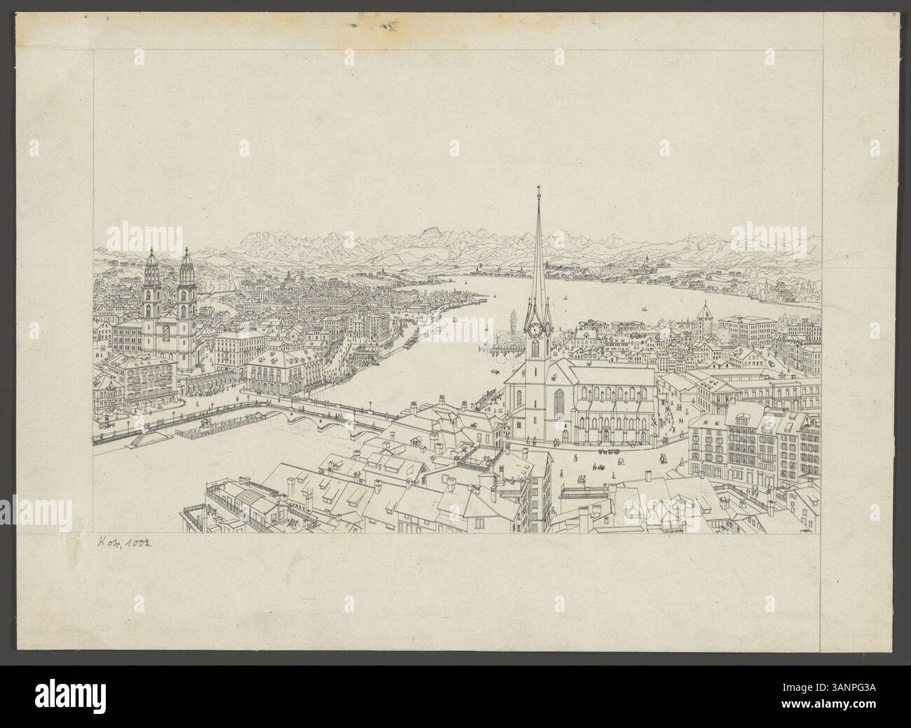 This etching and steel engraving from the Swiss National Library ...