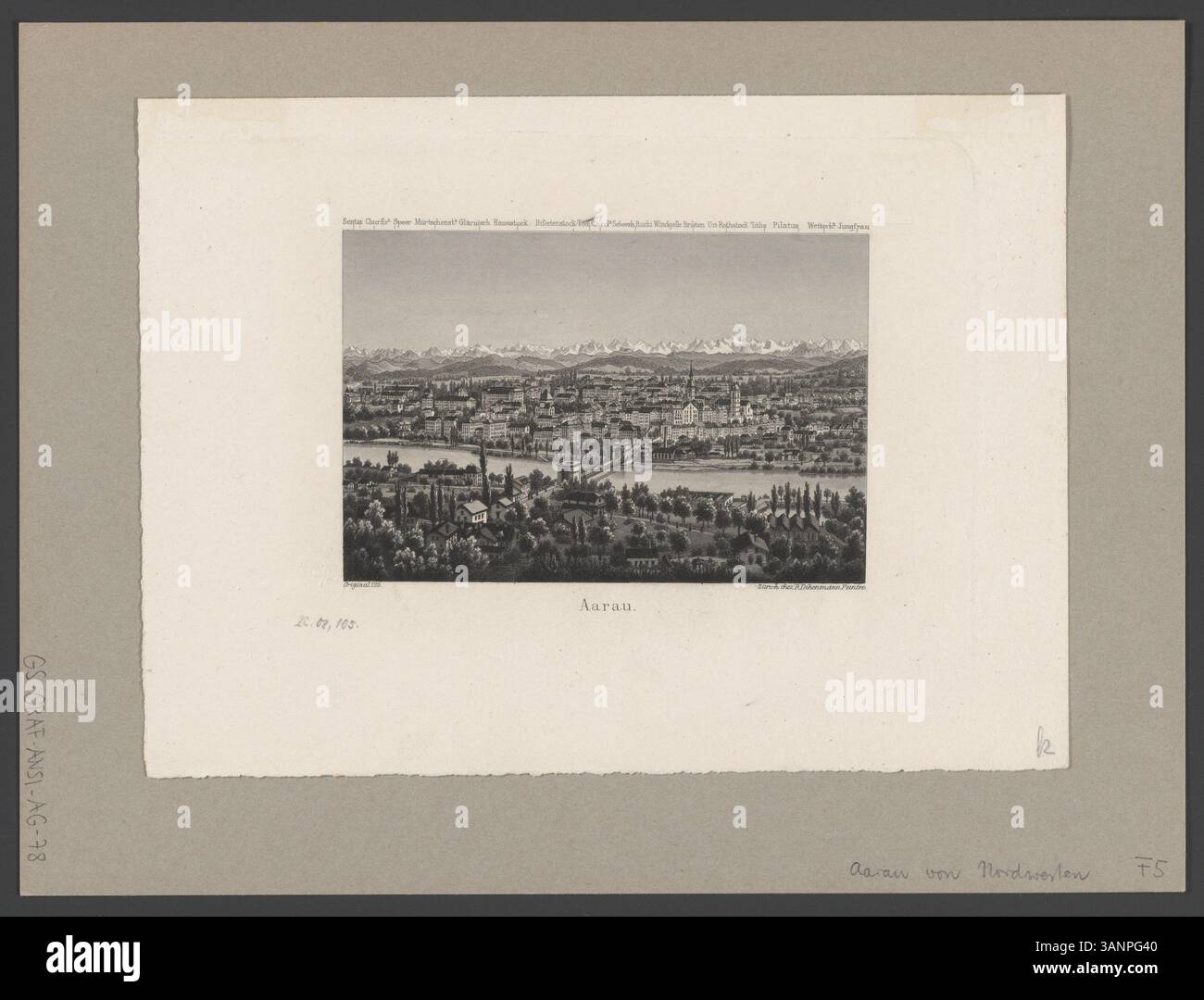 This steel engraving from an unknown artist shows a detailed view of ...