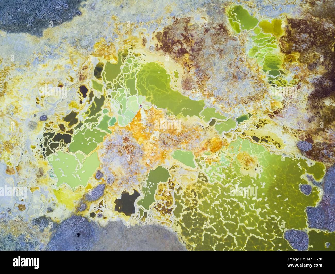 Aerial view of colorful Hot Springs in Dallol, Ethiopia Stock Photo - Alamy