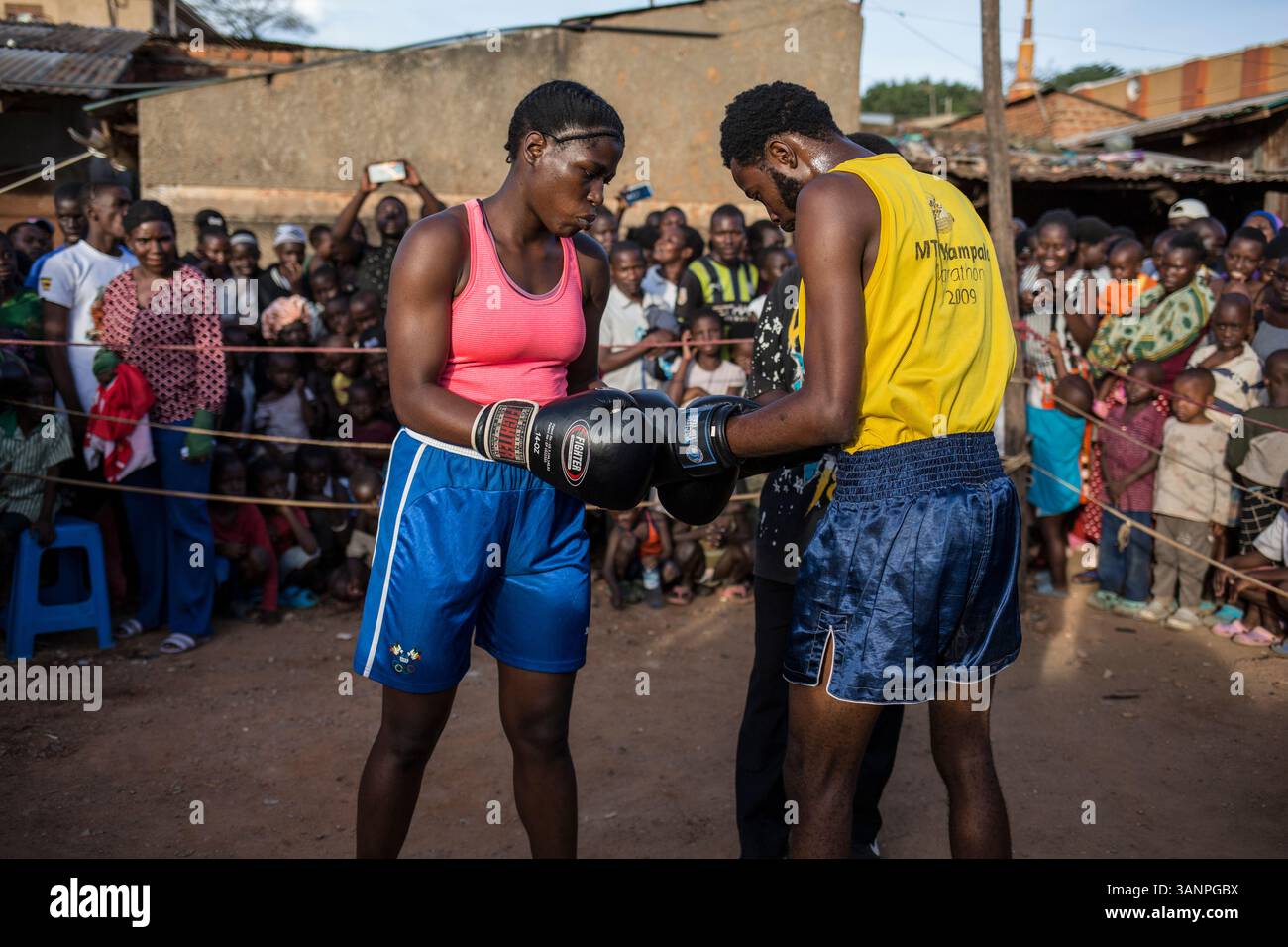 Rhino boxing club, Katanga slum, Kampala, Uganda, Africa Stock Photo ...
