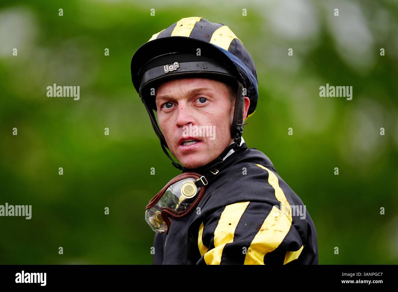 Jockey Ray Dawson at Newmarket Racecourse. Picture date: Tuesday April 15, 2025 Stock Photo - Alamy