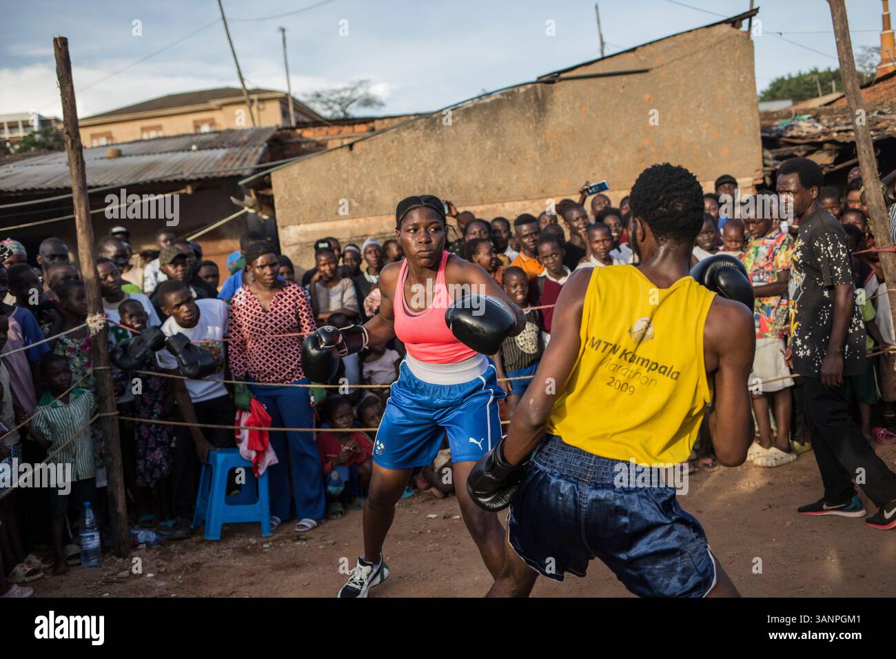 Rhino boxing club, Katanga slum, Kampala, Uganda, Africa Stock Photo ...