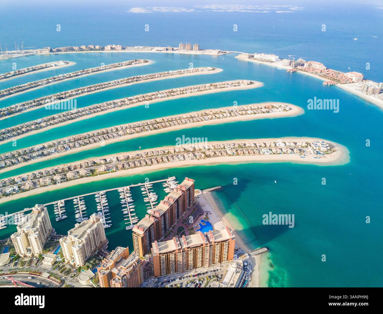 Aerial view of the Palm Jumeirah island in Dubai, U.A.E Stock Photo - Alamy