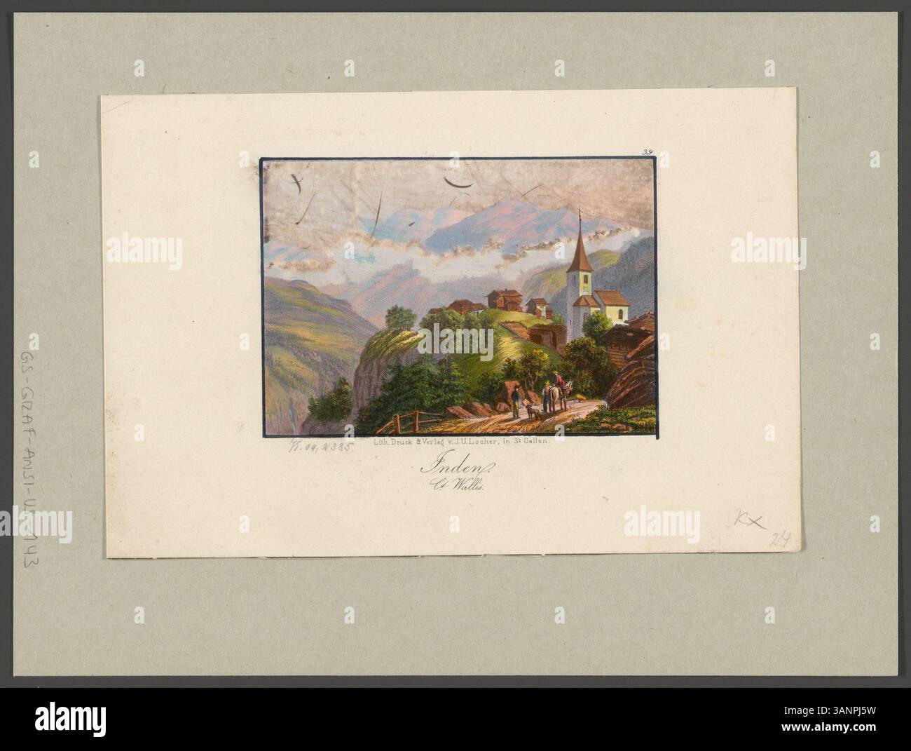 This lithograph depicts the Dala Bridge in the Inden region of ...