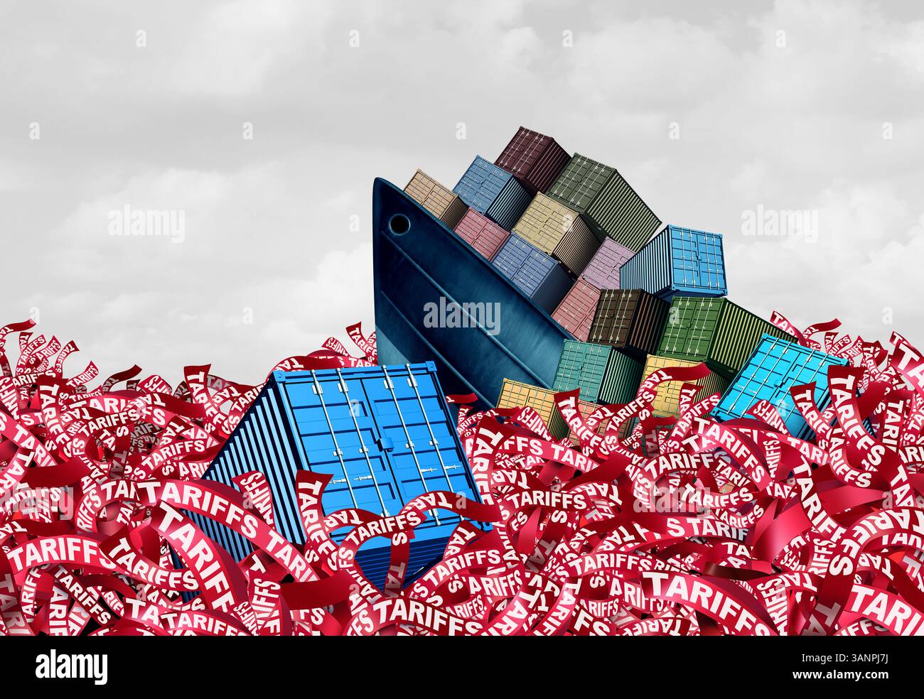 Tariff Trade Disaster and drowning with economic tariffs and market ...