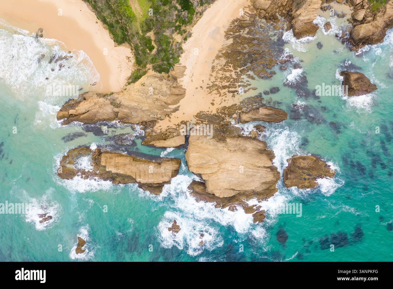 Aerial view of Murunna Point peninsula, Wallaga Lake, Australia Stock ...