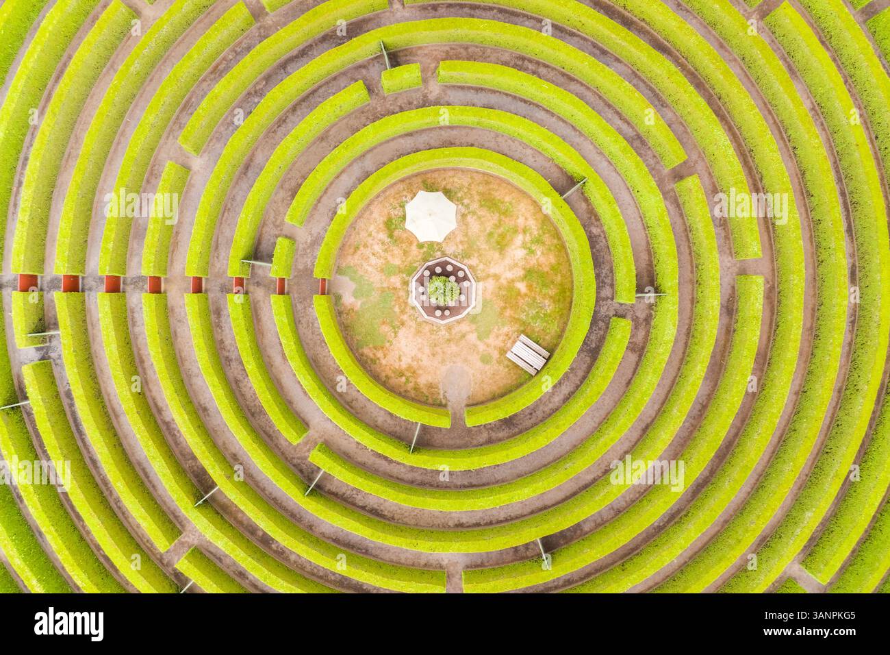 Aerial view above gigantic Maze at Rotorua, New Zealand Stock Photo - Alamy