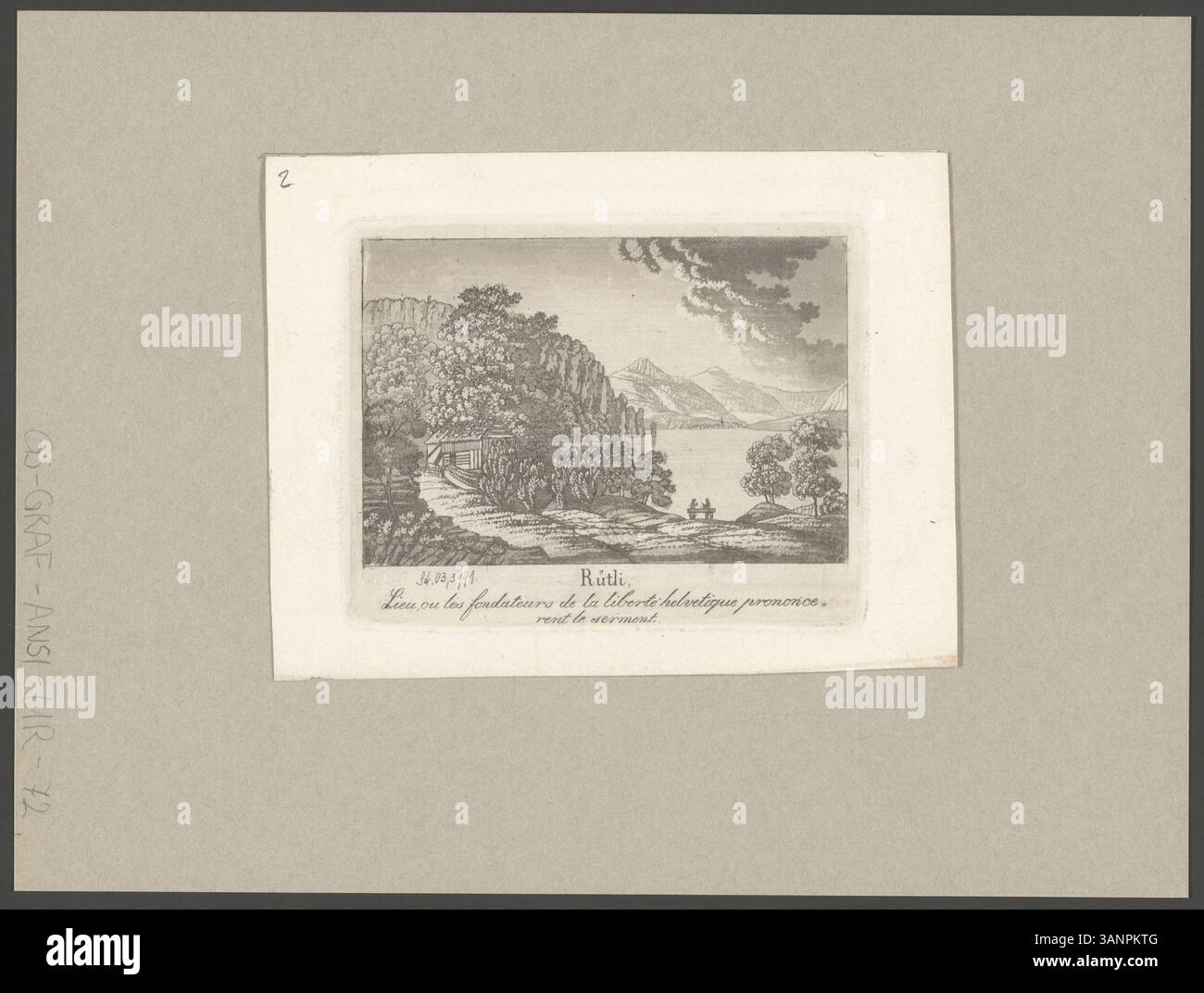 This aquatint and etching print, created between 1816 and 1850, depicts ...