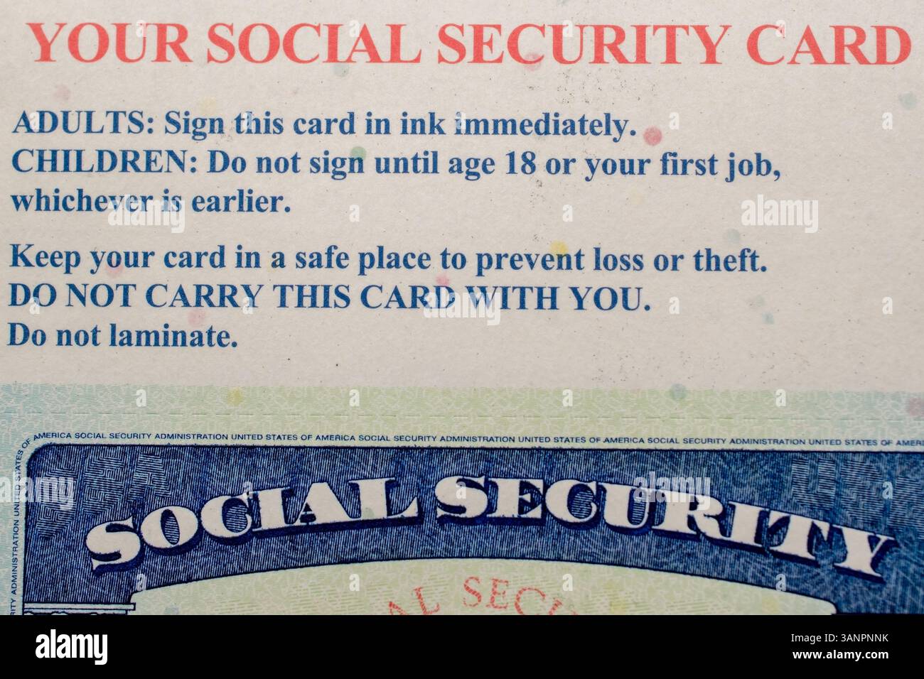 Social security card usa hi-res stock photography and images - Alamy
