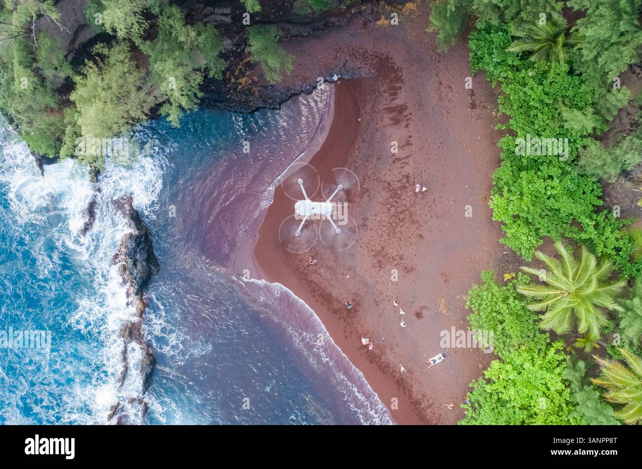 Aerial drone flight over turquoise hi-res stock photography and images ...